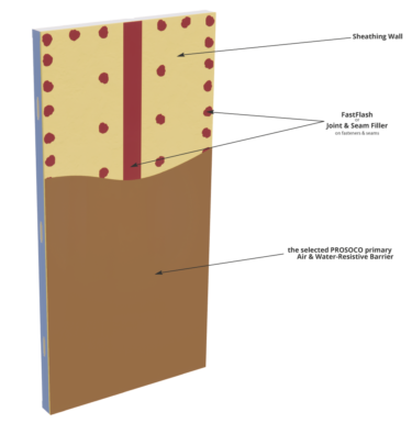 R-Guard Installation Detail- Sheathing Wall Seam - Prosoco