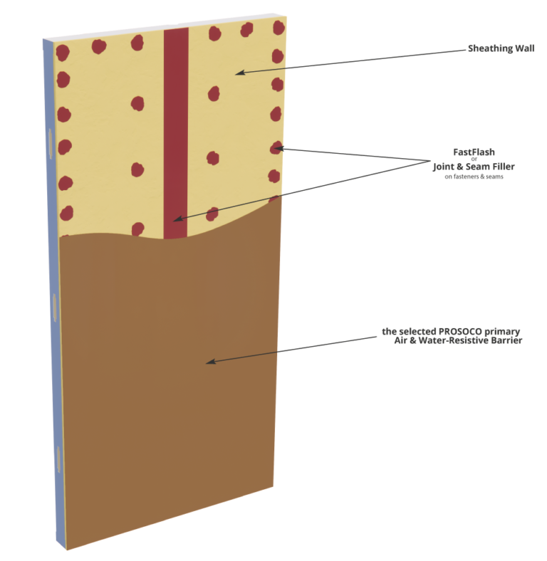 R-Guard Installation Detail- Sheathing Wall Seam - Prosoco