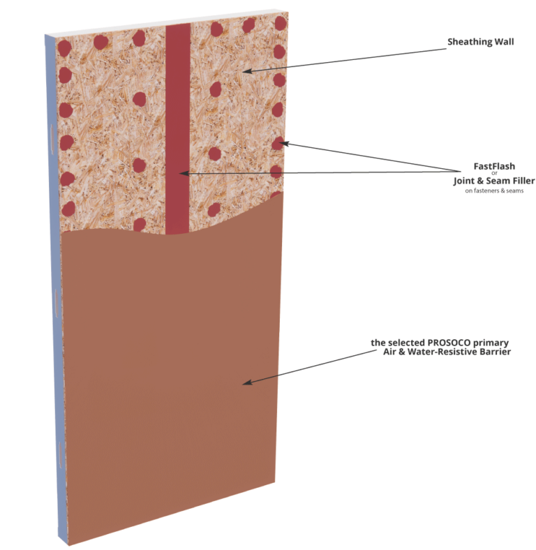 R-Guard Installation Detail-Plywood/OSB Sheathing Wall Seam - Prosoco